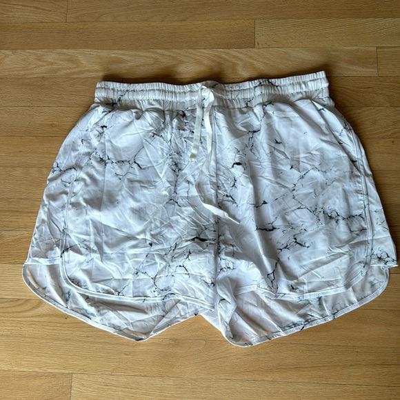 Buffbunny Collection | Shorts | Buff Bunny White Marble Shorts | Poshmark